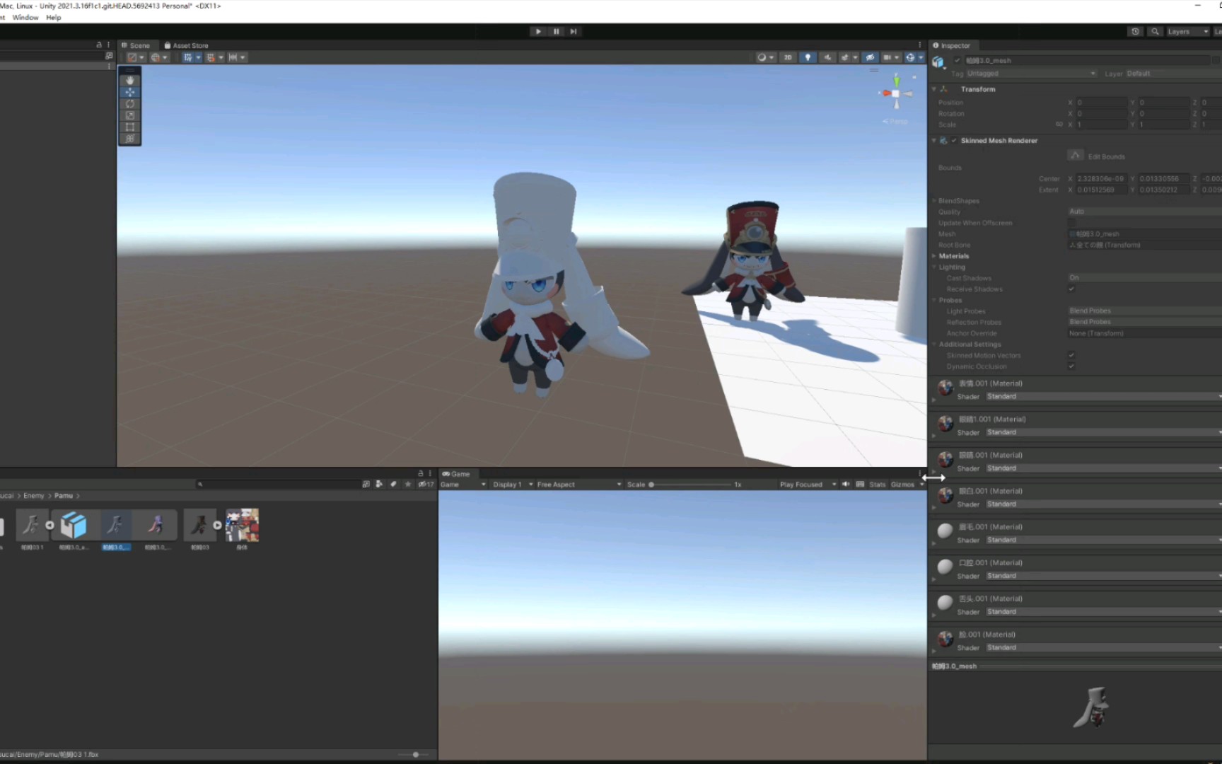 下载的blender模型导入unity并上材质