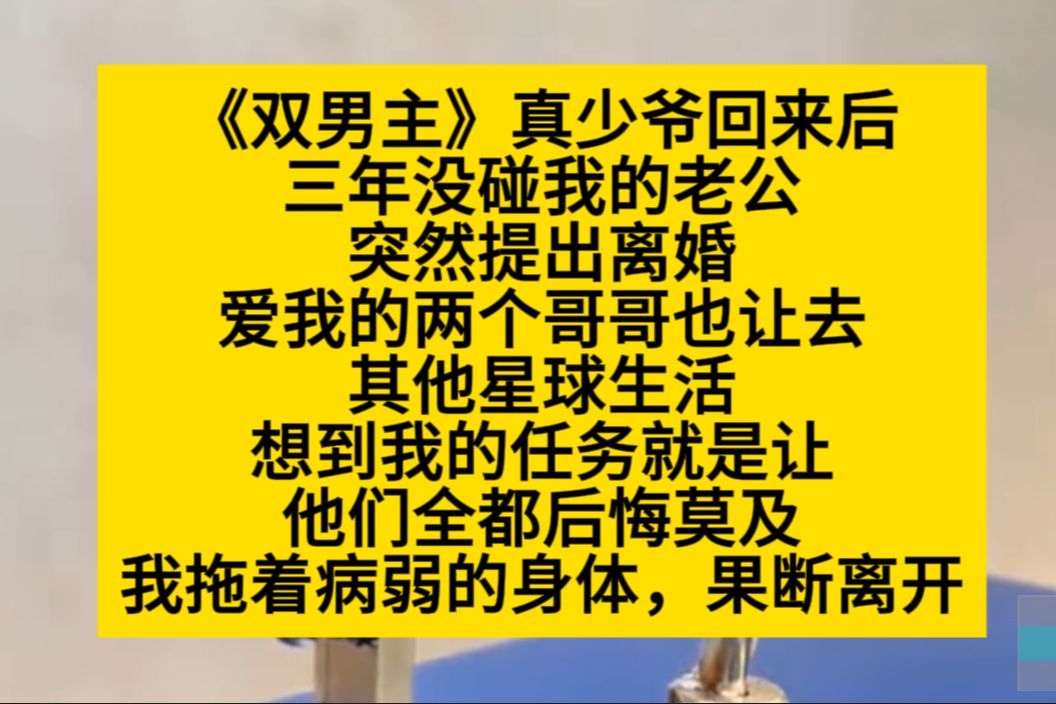 ...没碰过我的老公,第一时间就和我离了婚,我两个哥哥更绝…小说推荐