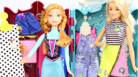 芭比娃娃甜美贴纸设计玩具 给芭比公主设计服装 趣盒子玩具