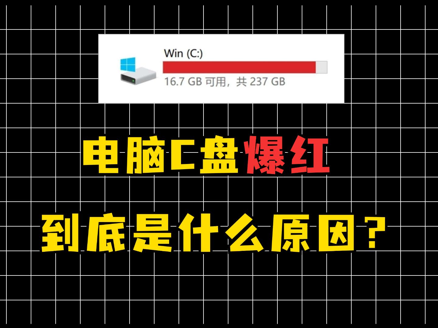 C盘明明没多少东西却显示爆满,是什么原因造成的?