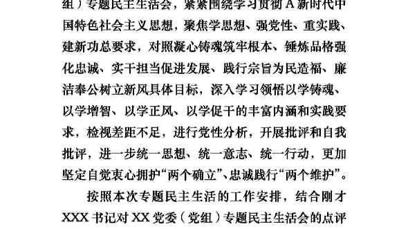 党委党组2023年主题教育专题民主生活会上的总结表态讲话