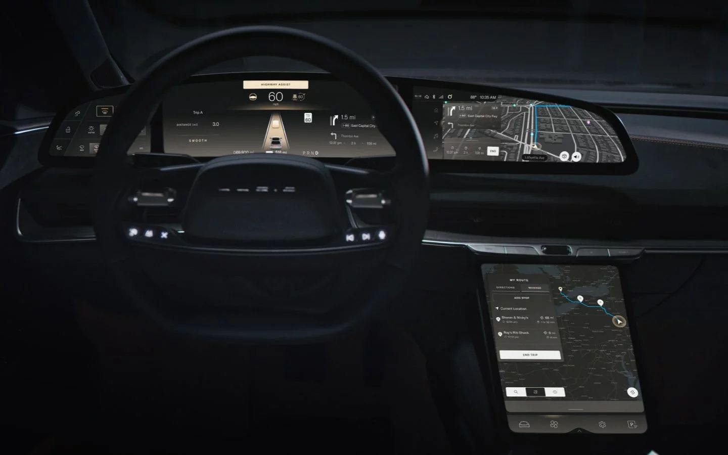 Lucid Air纯电汽车HMI界面设计