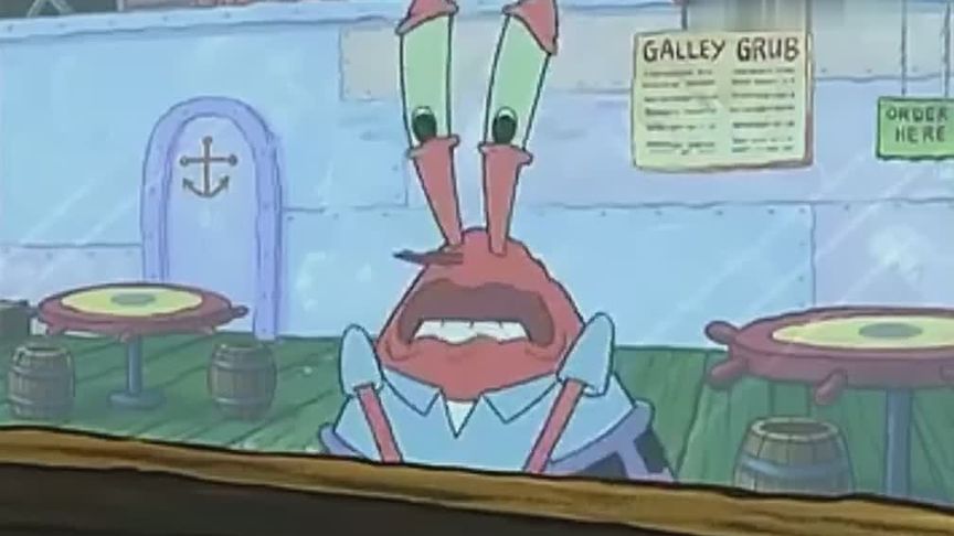 海绵宝宝把章鱼哥介绍给大家认识,章鱼哥一点都不开心