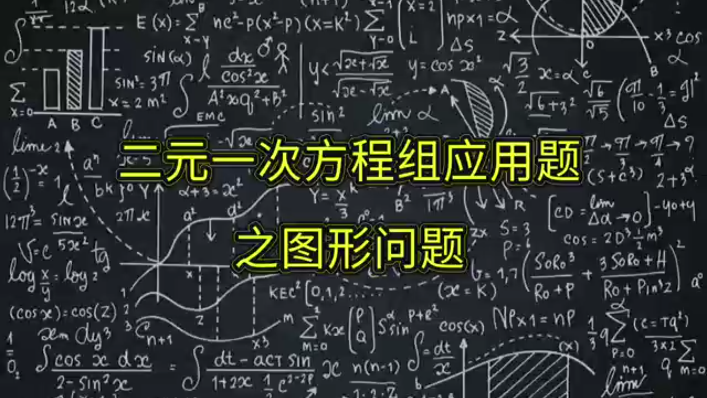 二元一次方程知识点题,利用图形特征,寻找不变的量