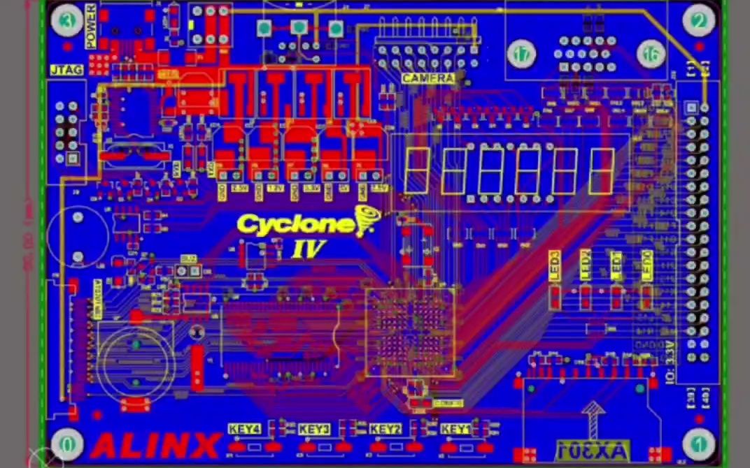 (PCB案例)FPGA---EP4CE6F17C8开发板原理图及PCB