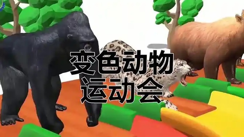 动物运动会大比拼,狮子、猩猩和熊都变身了!