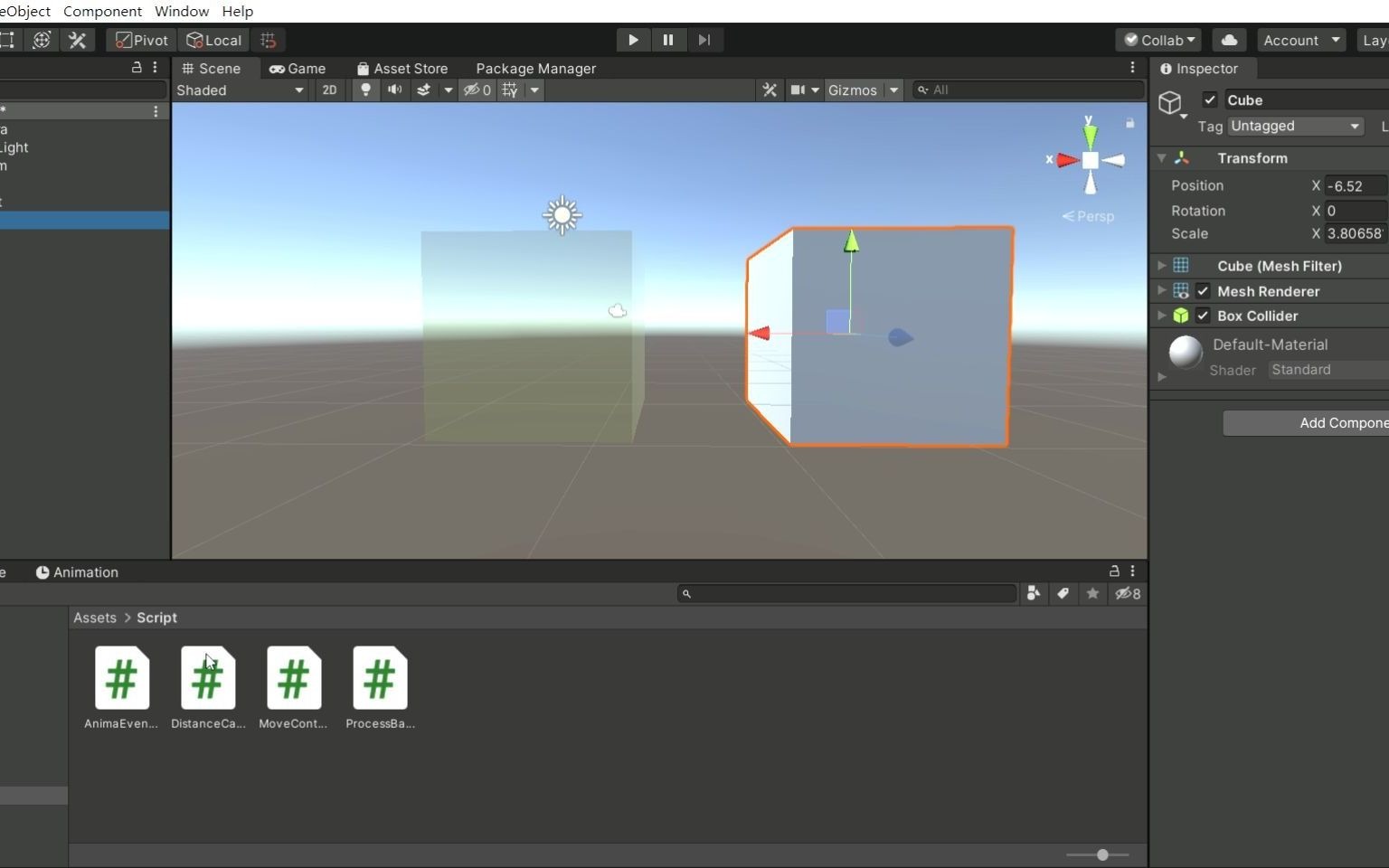 Unity用Diatance求两物体间距
