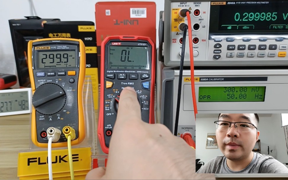 福禄克117C优利德UT61E+电压检测揭秘FLUKE为啥87V四位半万用表...