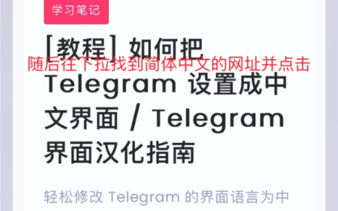 电报/Telegram最简单设置中文教程