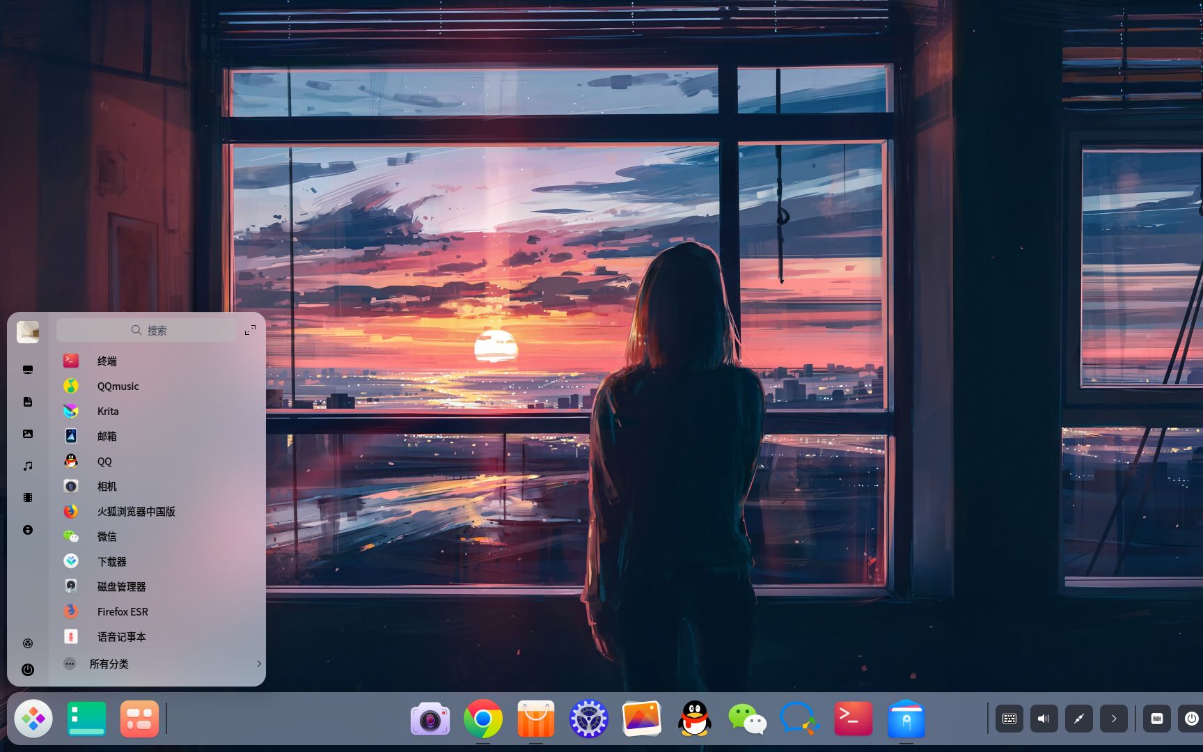 深度操作系统deepin 启动器展示