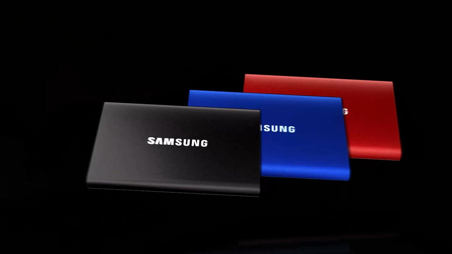 三星 T7 1TB 移动固态硬盘 灰色 Type-c USB3.2 NVMe 读速 1050MB/s ...