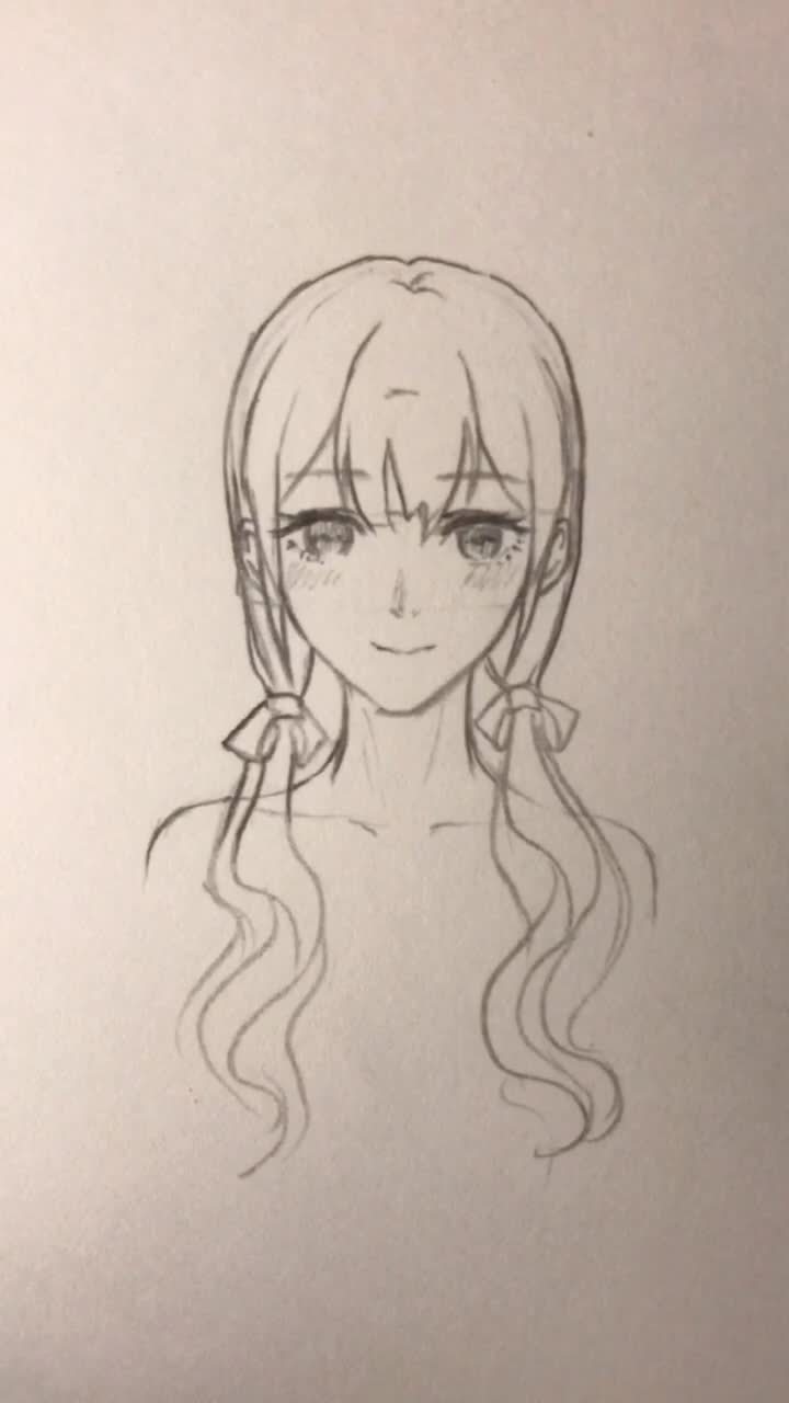 非常简单的方法画动漫人物正脸 不会?不存在的 #绘画教程#手绘