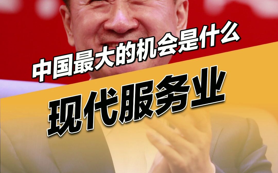...是什么?王健林:现代服务业!第一娱乐产业;第二体育产业;第三旅游产业!