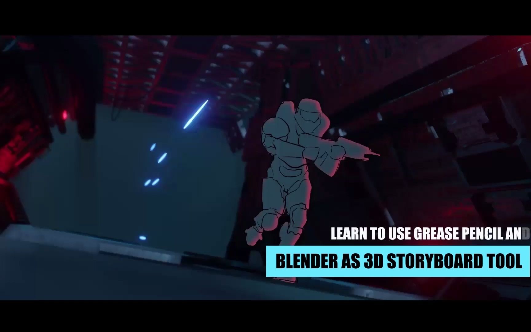 【英文版】Blender教程包:电影关键帧+颜色键+故事板+风格化视觉开发