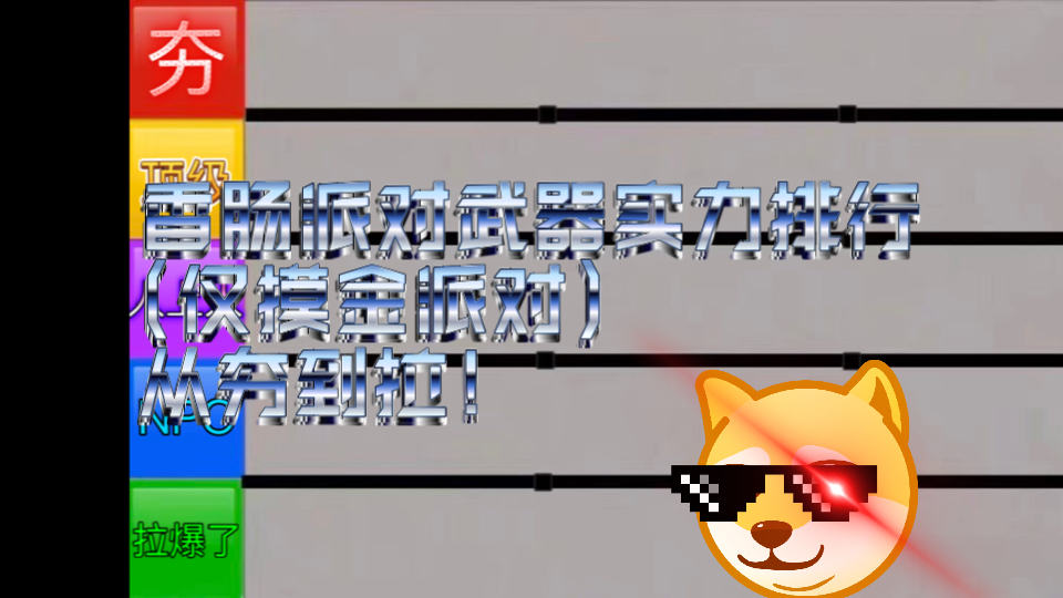 香肠派对武器实力排行(仅摸金)从夯到拉!