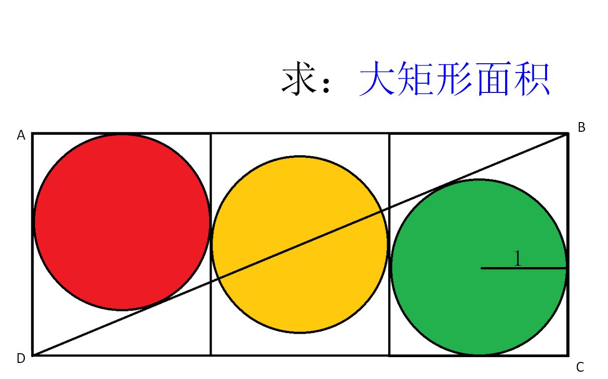 初中数学:求矩形面积