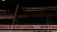 网视播报:杭州至温州动车发生脱轨事件