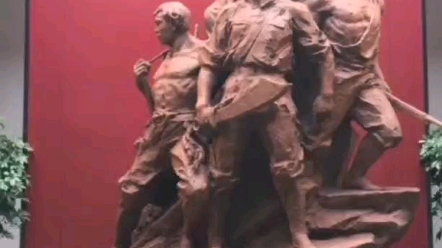 红色雕塑作品,由广州百合雕塑创作团队(青年雕塑家郑宜波老师、徐...