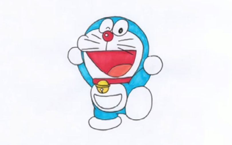 【简笔画】哆啦A梦yyds,第一个会画的卡通人物