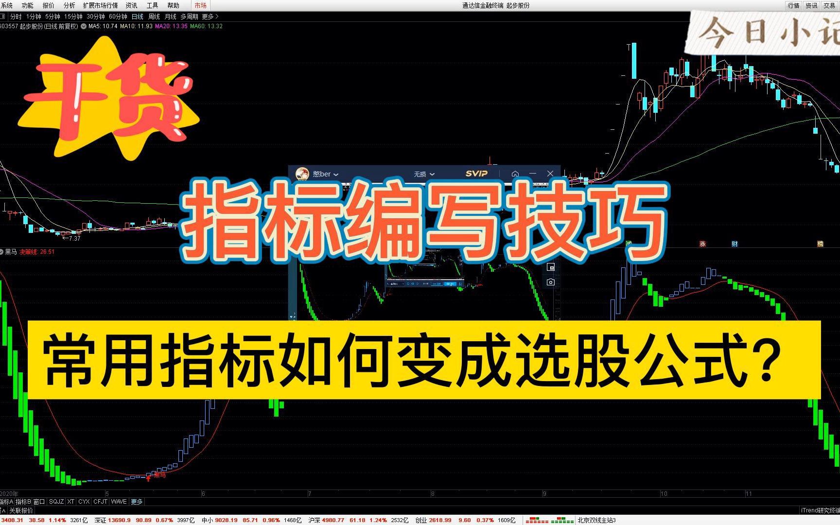 通达信公式指标编写技巧,常用指标如何改编选股指标!一定要收藏