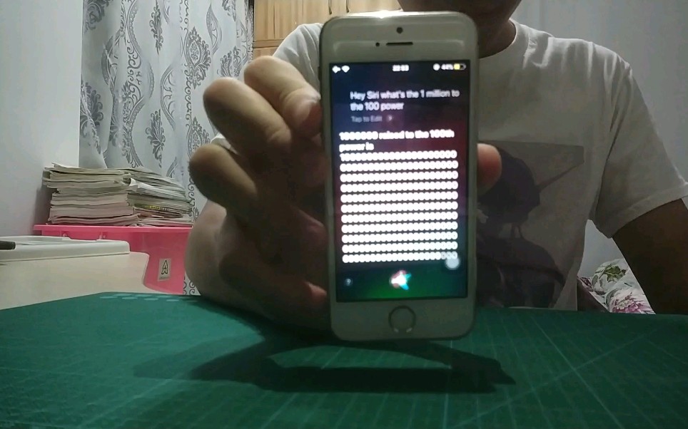 Hey Siri 一百万的一百次方是多少?