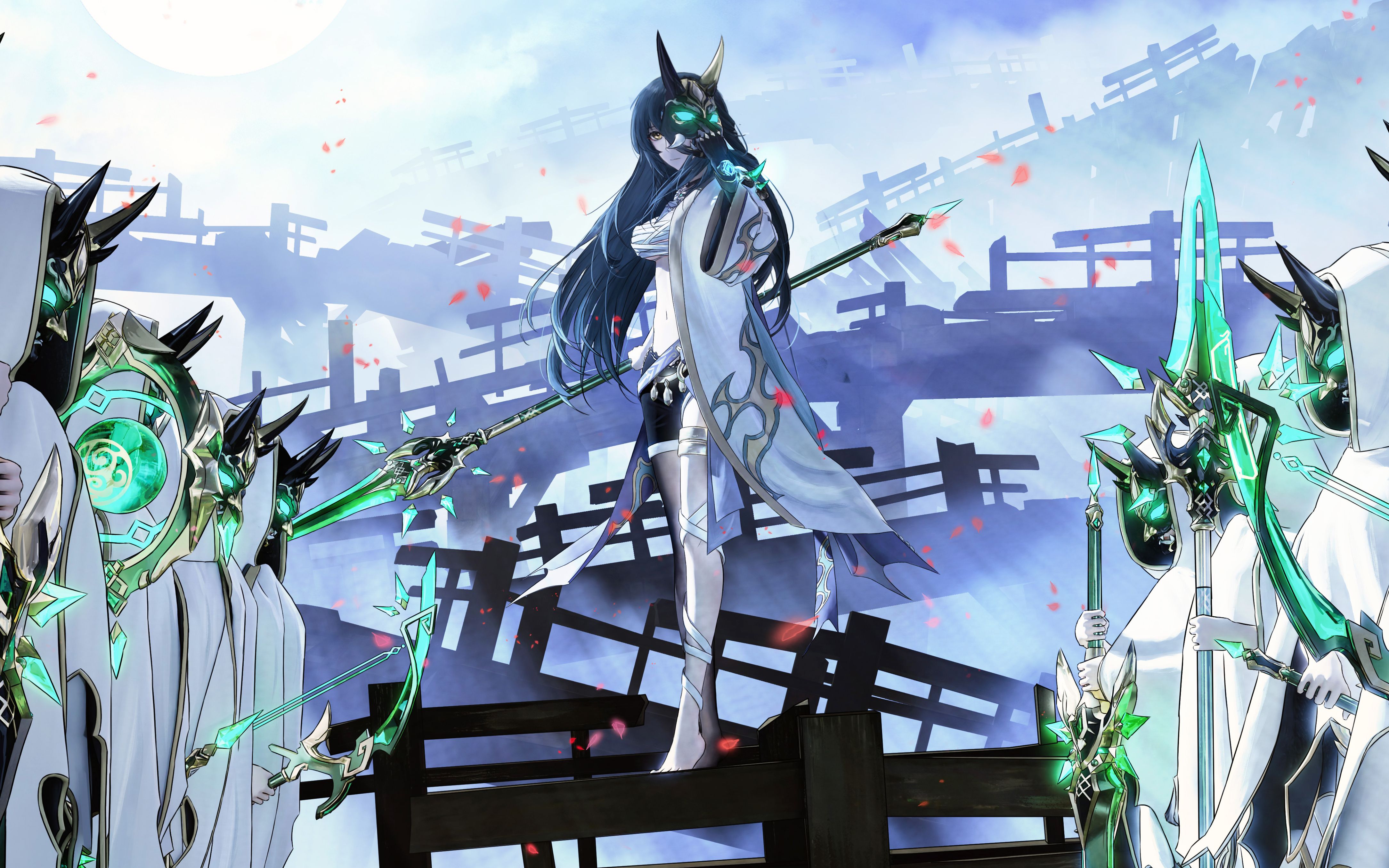 【原神】 魈 - 女性 【绘画过程】【3D辅助】【板绘】