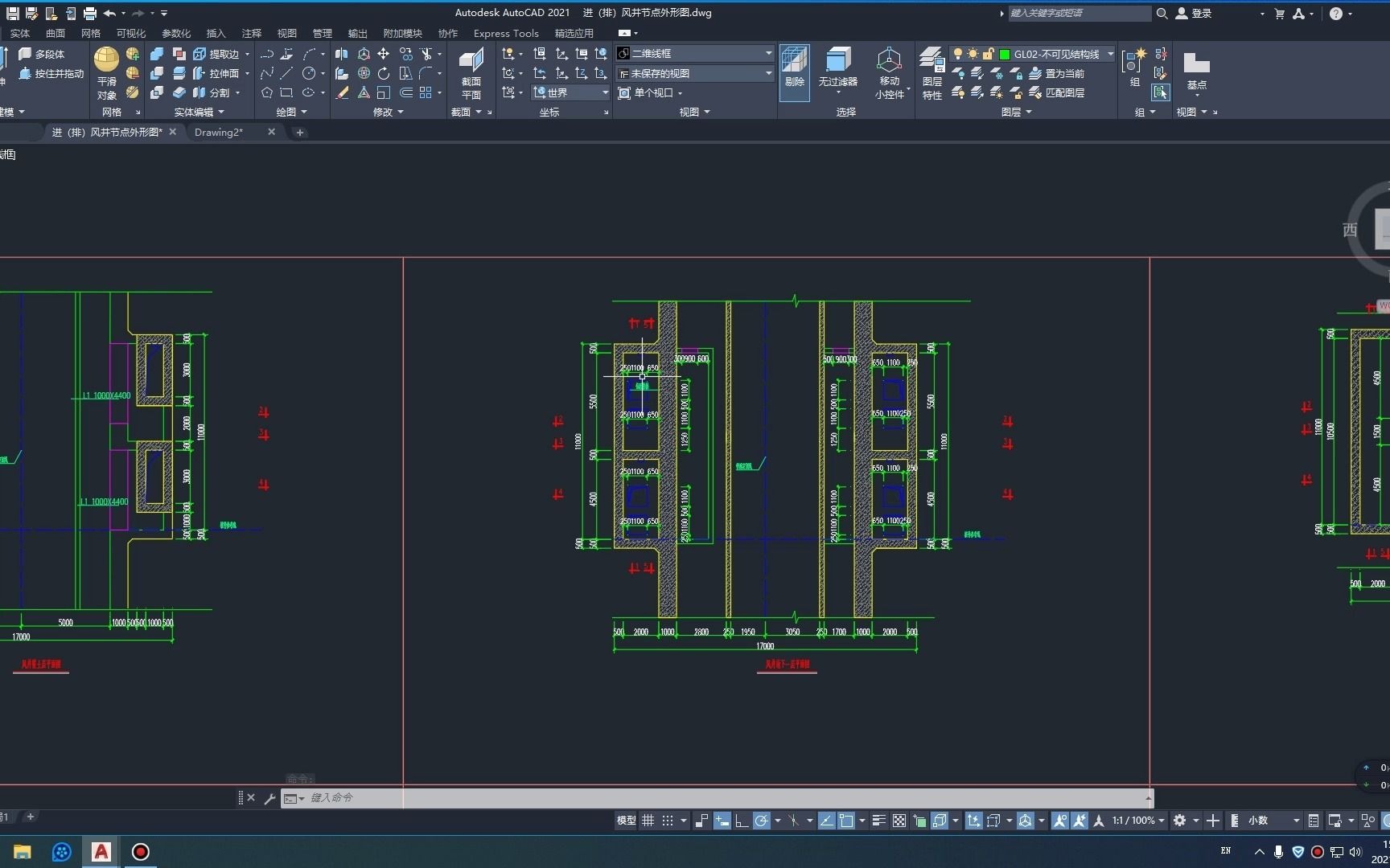 cad三维实例:综合管廊平面图画成立体图(上)