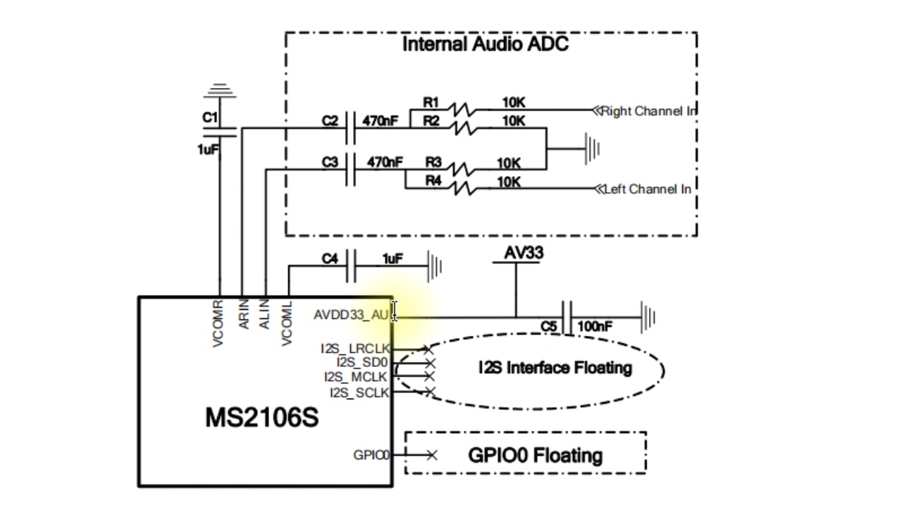 MS2106S AV TO USB的参考资料工作原理图分析讲解2