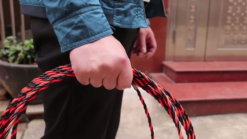 新款三股穿线器水电工拉线电线光纤暗线管道弹簧扁头放线串线神器