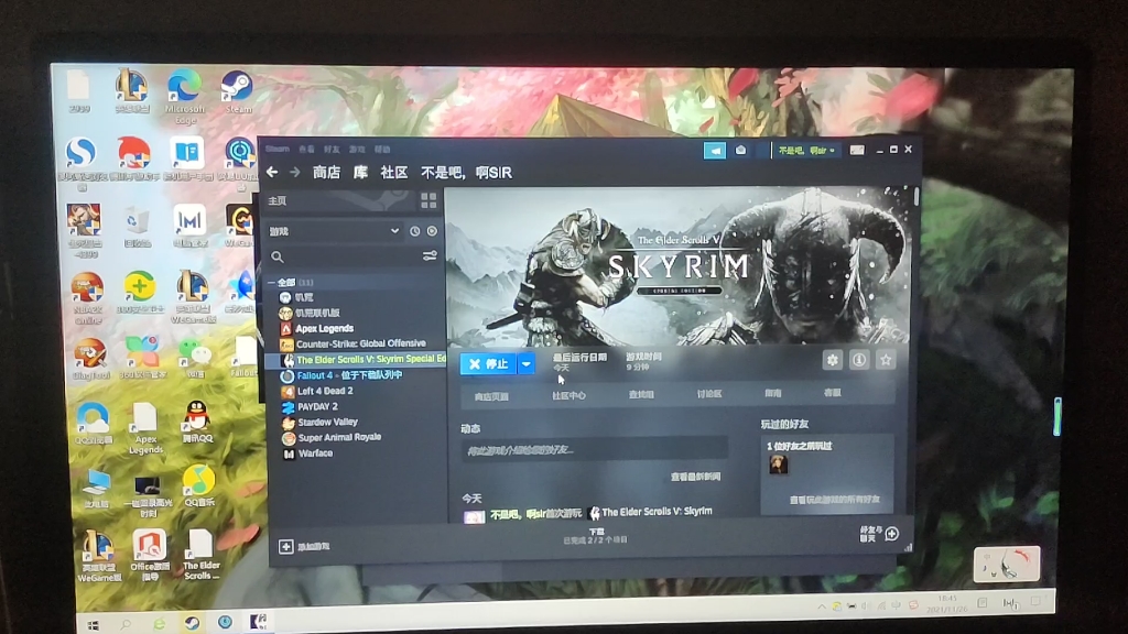 兄弟们,steam买的上古卷轴5进不去,为什么