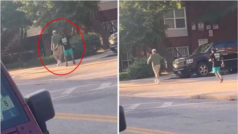 男子光天化日持砖头猛砸路人后脑勺目击者发出惊呼