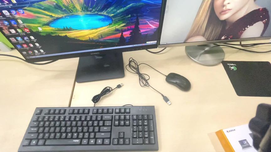 USB同步器键鼠控制两台电脑多电脑键鼠共享器km视频滑屏器KVM切…