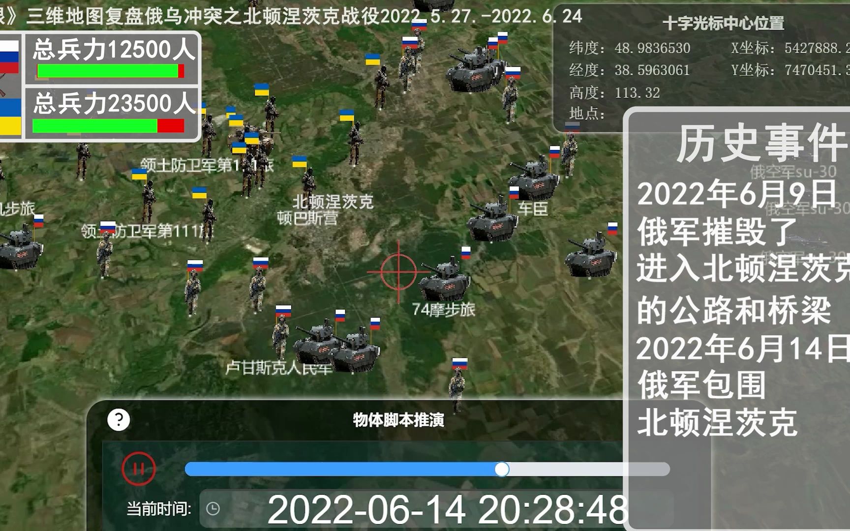 天眼三维地图复盘俄乌冲突北顿涅茨克战役