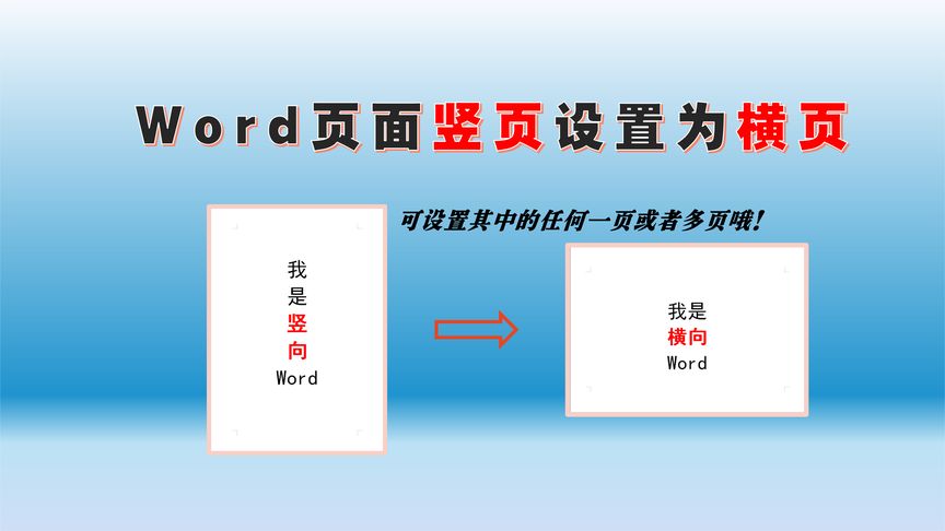 Word页面单页、多页横向设置教程,标书制作Word技巧系列