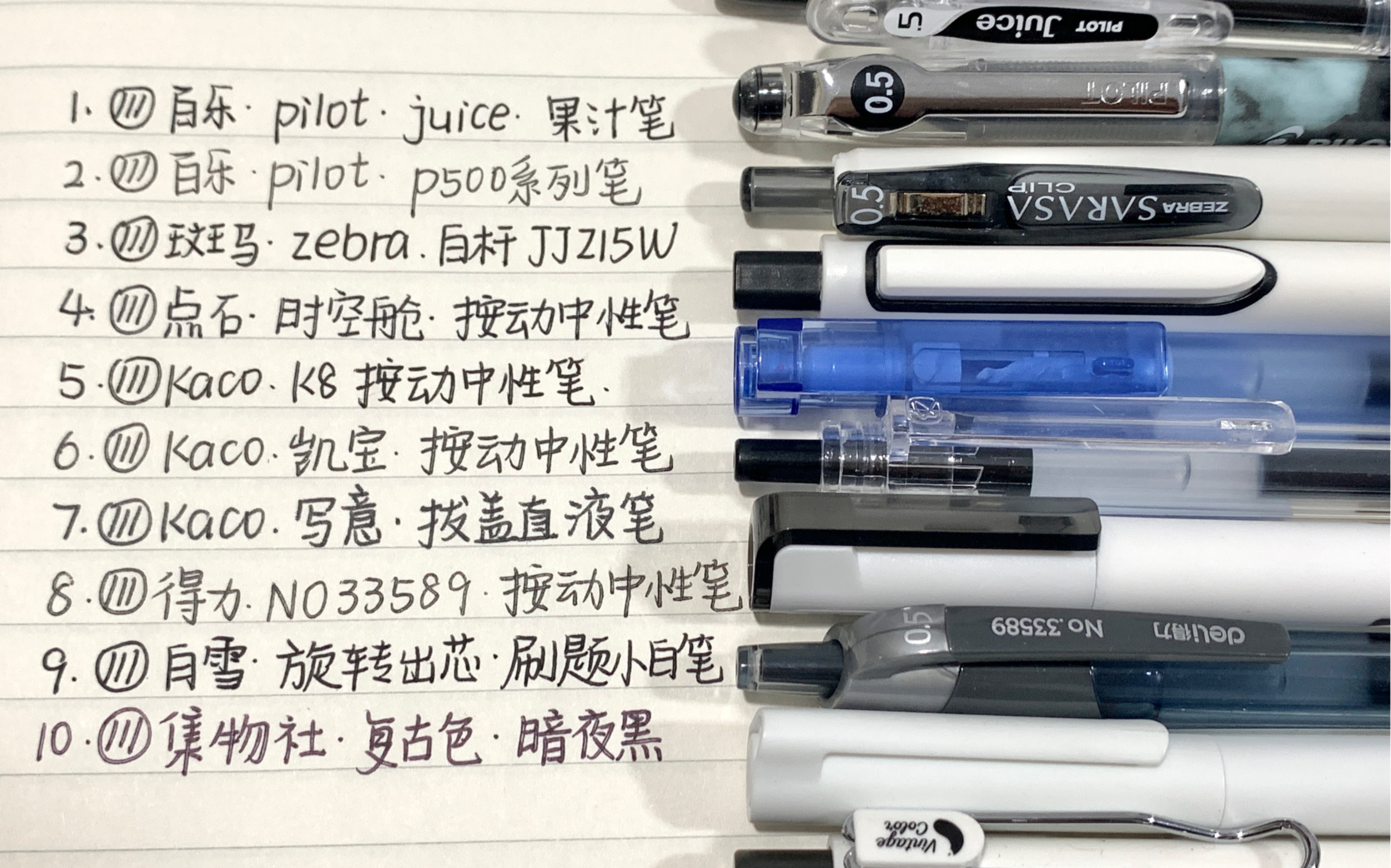 10支·好用黑笔推荐!