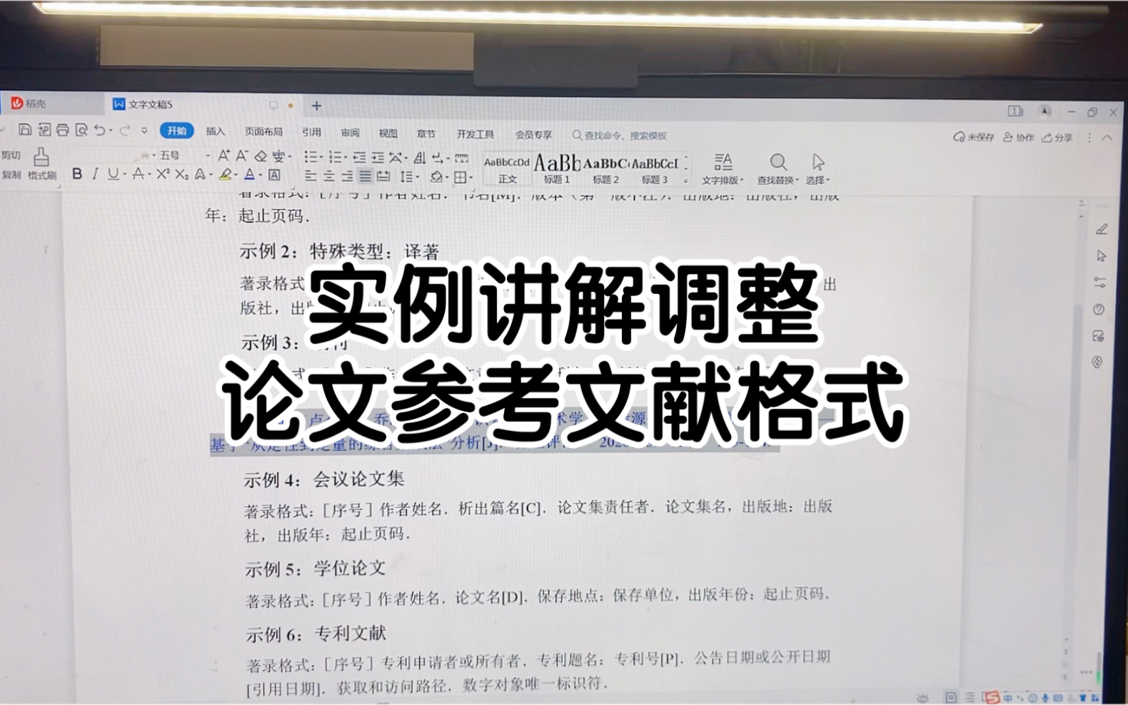 论文参考文献格式调整