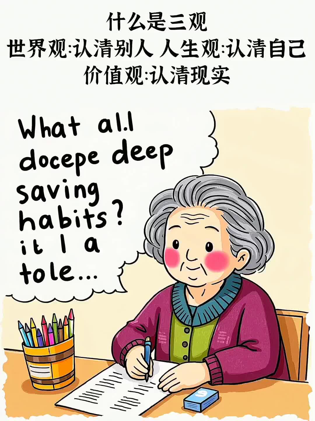 什么是三观 世界观:认清别人 人生观:认清自己 价值观:认清现实 价会你...