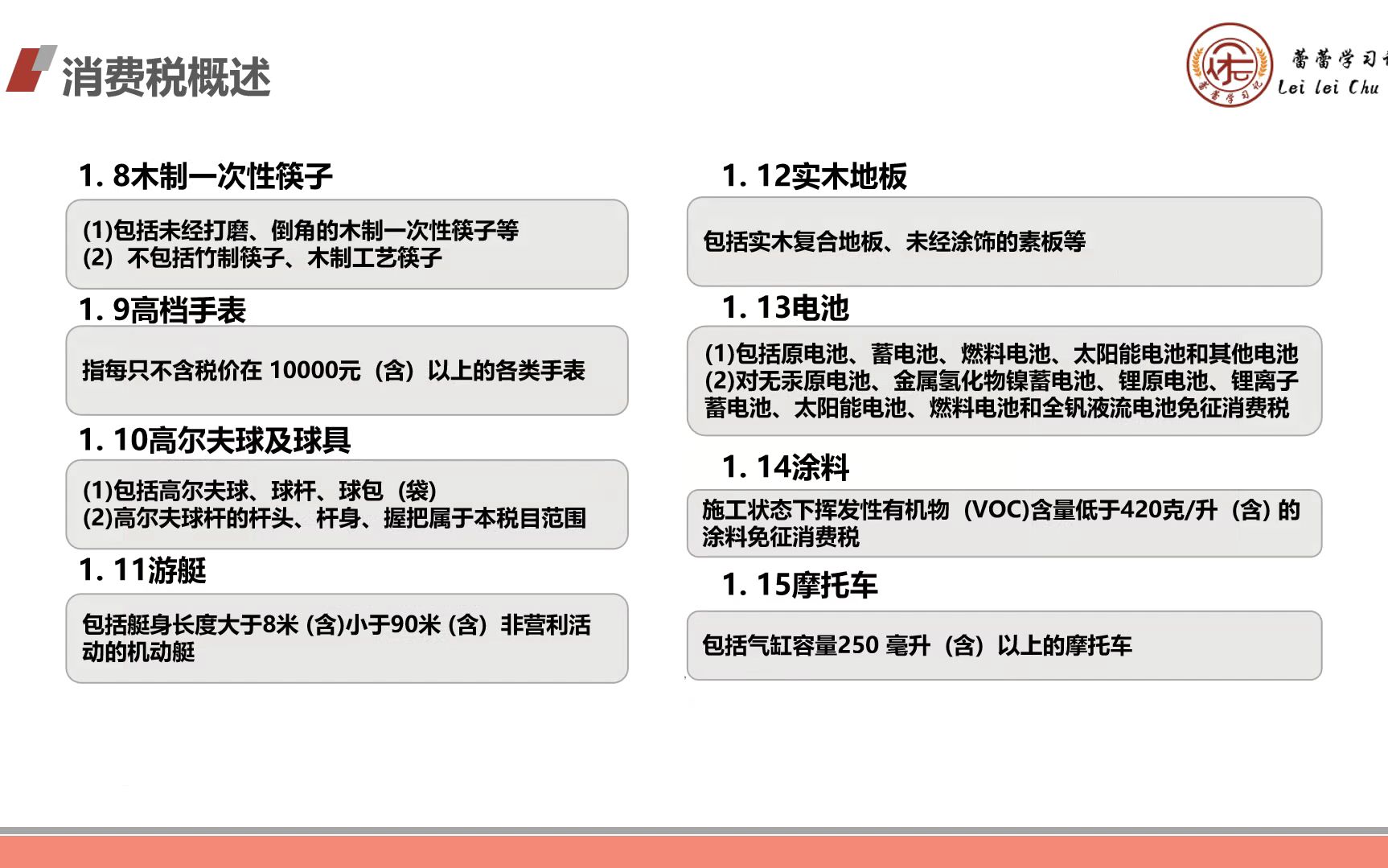 15个消费税目其他+税率