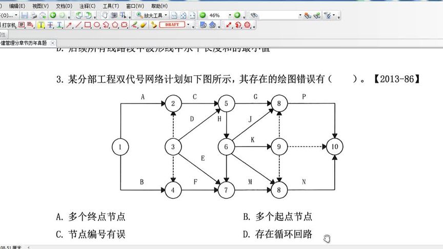 双代号网络图识图找错系列~难点之存在多余虚工作全学会