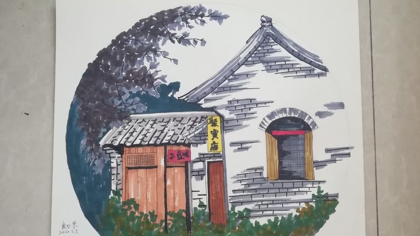 水墨丹青只能用毛笔画?那是你还没有马克笔