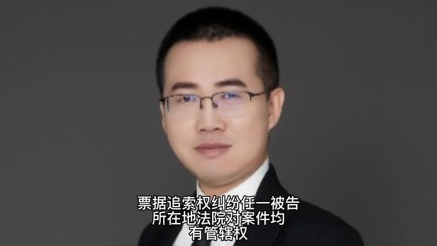 票据追索权纠纷任一被告所在地法院对案件均有管辖权