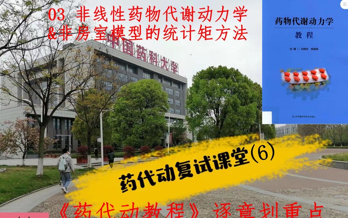 【中国药科大学药物代谢动力学】药代动复试课堂06 药物代谢动力学...