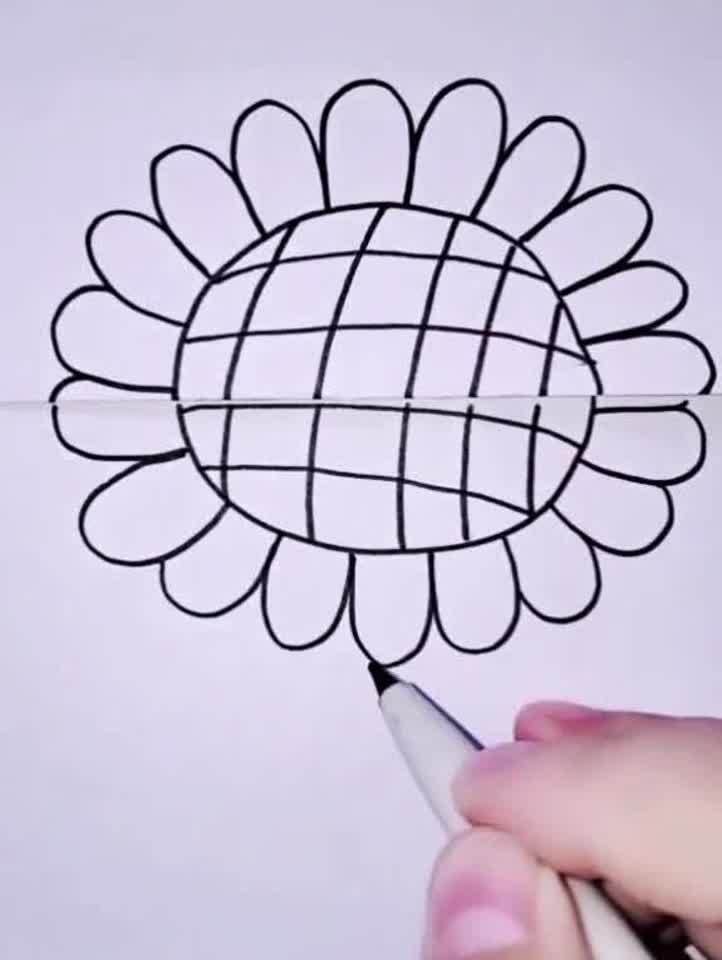 儿童有趣折叠画,创意简笔画