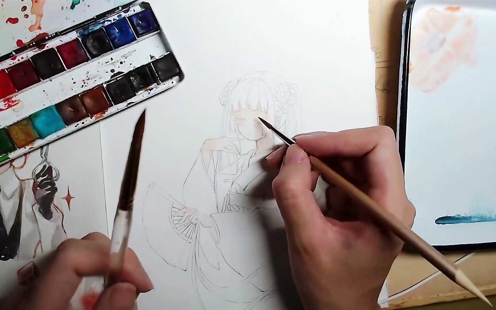 【手绘】一张图从头开始上色到结束的全过程,进来锻炼耐心啊