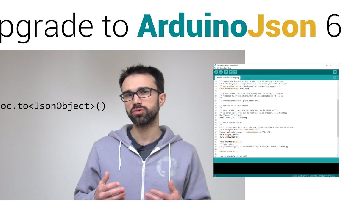 如何从ArduinoJson 5升级到6(已翻译)