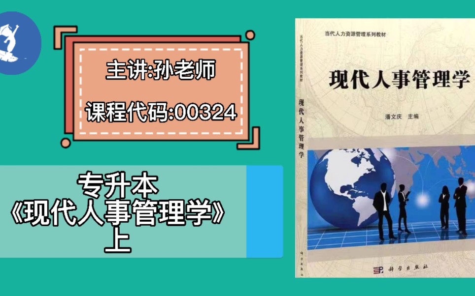 自学考试 课程代码:00324 专升本《现代人事管理学》上 主讲:孙老师