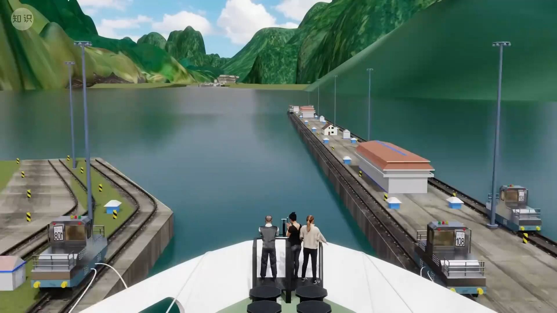 3D动画演示巴拿马运河的原理!