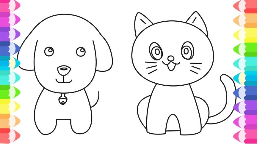 简笔画小狗小猫 简单易学 你也是萌萌哒小画家