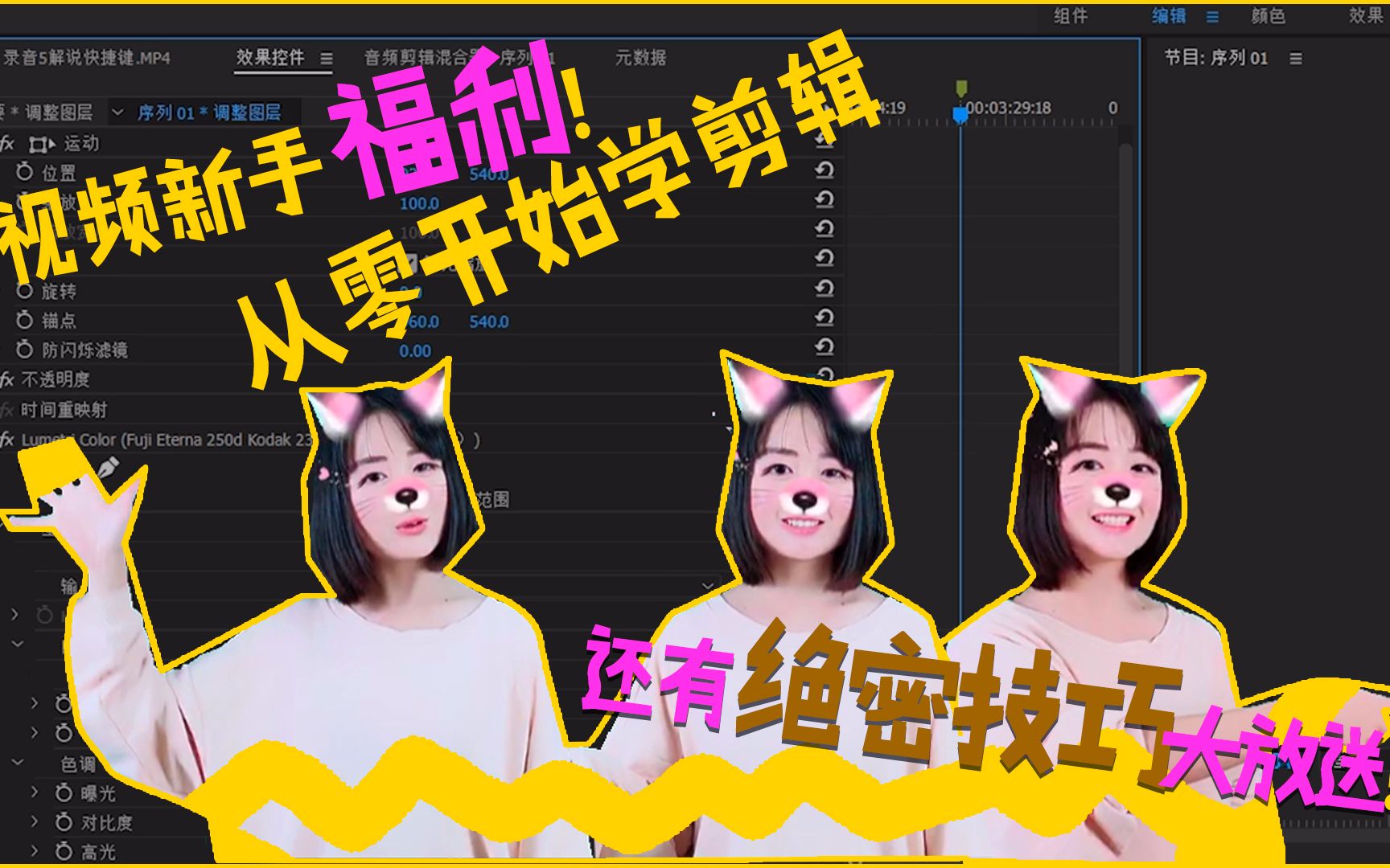 【新手向】PR剪辑教程(1):软件的基础操作