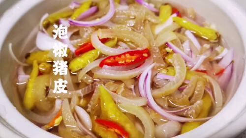 网红零食“泡椒猪皮”,在家就能做,教你做法和技巧,酸辣Q弹